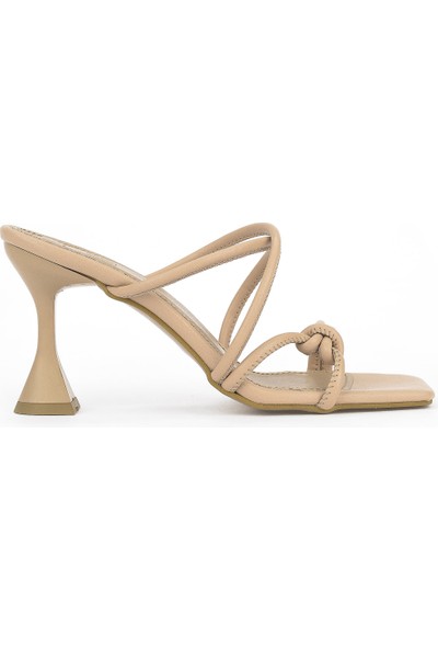 Ziya, Kadın Topuklu Terlik 121996 117 Nude