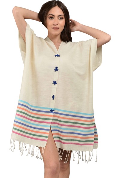 Dosimira Plaj Elbisesi Çizgili