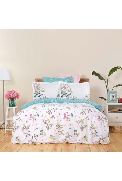 Karaca Home Dina Yeşil Pamuk Çift Kişilik Nevresim Takımı Karaca Home Dina Yeşil Pamuk Çift Kişilik Nevresim Takımı