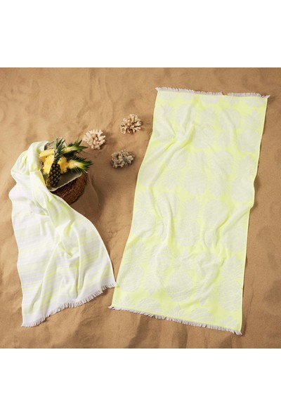 Karaca Home Pineapple Sarı %100 Pamuk Plaj Havlusu 70X 150 Karaca Home Pineapple Sarı %100 Pamuk Plaj Havlusu 70X 150
