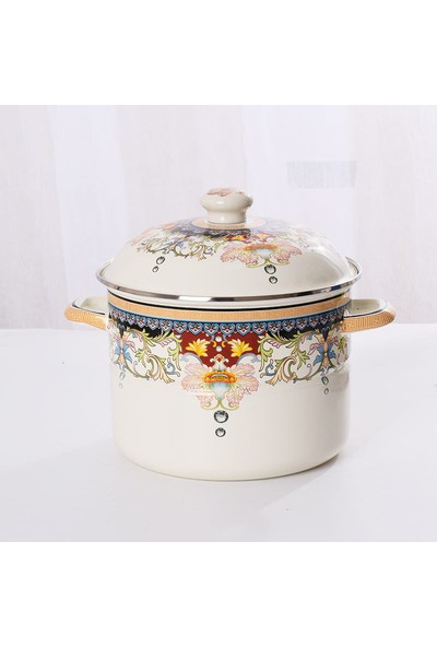 Xhang Emaye Seramik Tencere (Bej) (Yurtdışından)