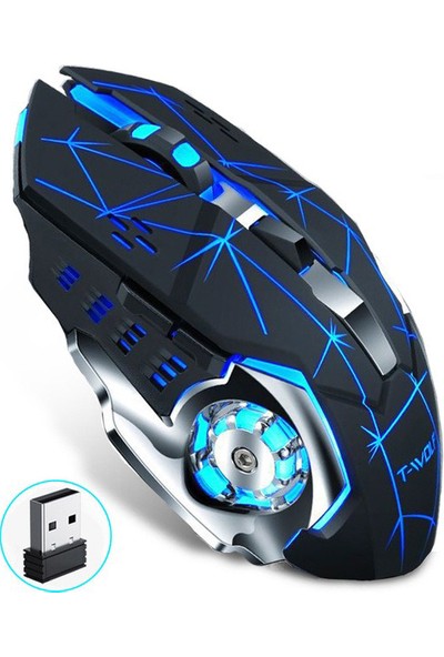 Weluot Weluot Kablosuz Oyun Faresi 2400 Dpı - Mavi (Yurt Dışından)