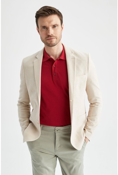DeFacto Slim Fit Astarlı Blazer Ceket X4977AZ22SM