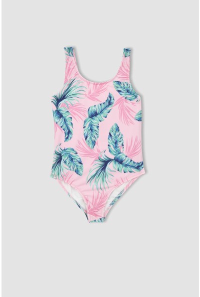 DeFacto Kız Çocuk Desenli Esnek Dokulu Mayo W7351A622SM