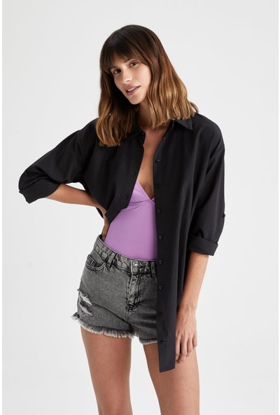 DeFacto Fall In Love Regular Fit Pamuklu Plaj Kıyafeti W8241AZ22SM DeFacto Fall In Love Regular Fit Pamuklu Plaj Kıyafeti W8241AZ22SM