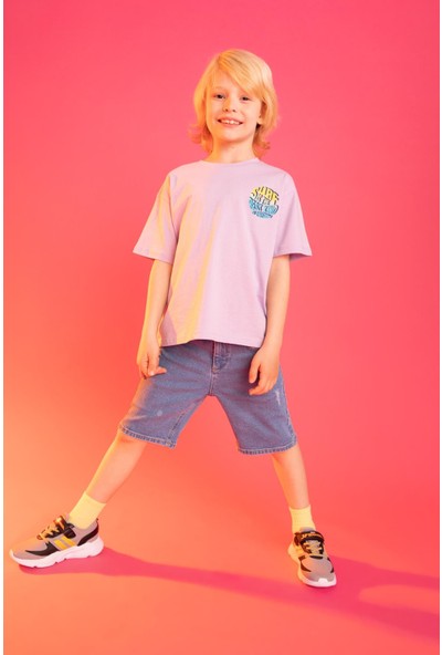 DeFacto Erkek Çocuk Jean Bermuda Şort X5152A622HS
