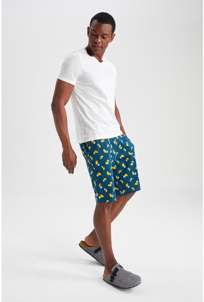DeFacto Defacto Fit Regular Fit Desenli Şort U6060AZ22SM