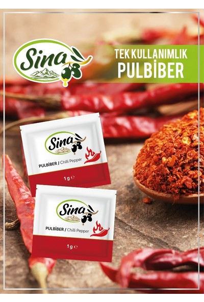 Sina Tek Kullanımlık Pul Biber 1 g x 1000 adet Sina Tek Kullanımlık Pul Biber 1 g x 1000 adet