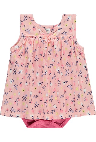 Civil Baby Kız Bebek Elbise 6-18 Ay Pudra