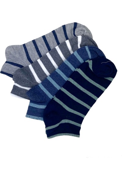 4 Çift Çizgili Kadın Patik 36-40 Numara BT-0521 4 Çift Çizgili Kadın Patik 36-40 Numara BT-0521