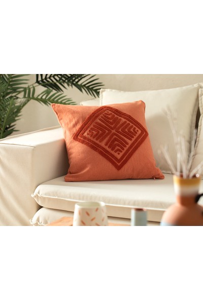 English Home Boise Punch Nakışlı Kırlent Kılıfı 45X45 cm Kiremit English Home Boise Punch Nakışlı Kırlent Kılıfı 45X45 cm Kiremit