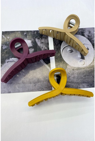 Bahels Kadın Trend 3'lü Renkli Mandal Toka Seti