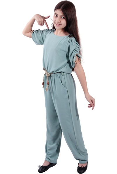 Asortix Kız Çocuk Tulum Airobin Kumaş Lastik Bel Kısa Kol Tulum Elbise Asortix Kız Çocuk Tulum Airobin Kumaş Lastik Bel Kısa Kol Tulum Elbise