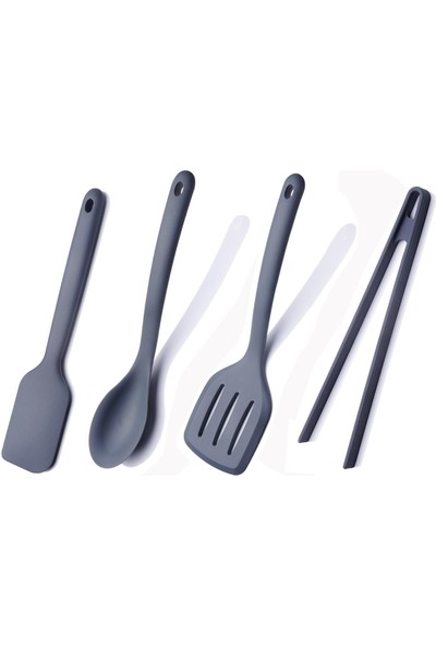 Korkmaz Silikon Mutfak Seti Spatula Servis Kaşığı Hamur Spatulası ve Maşa Korkmaz Silikon Mutfak Seti Spatula Servis Kaşığı Hamur Spatulası ve Maşa