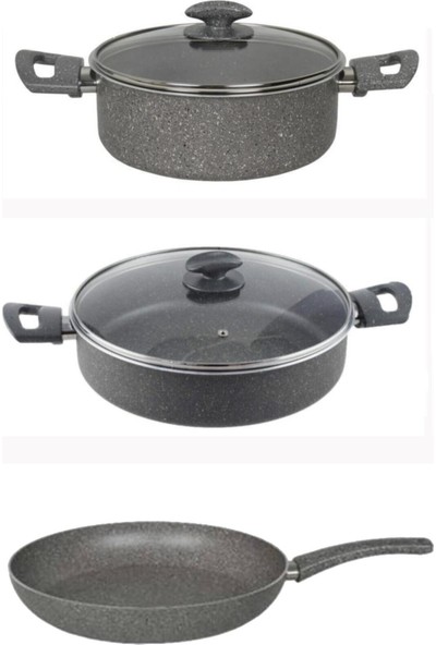 Mehtap Granit Tencere Tava ve Karnıyarık Seti 24 cm