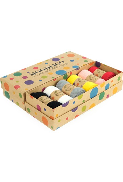 Moodligo Kadın 6'lı Premium Bambu Tenis Çorap - Siyah / Gri / Beyaz / Sarı / Pembe / Kırmızı - Kutulu Moodligo Kadın 6'lı Premium Bambu Tenis Çorap - Siyah / Gri / Beyaz / Sarı / Pembe / Kırmızı - Kutulu