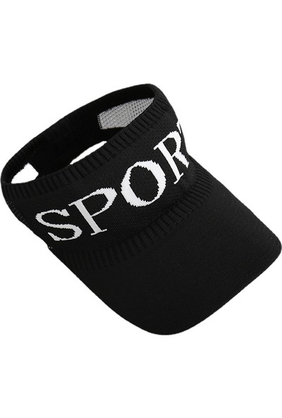 Dlloer Yazılı Katlanabilir Yarım Tenis Şapkası - Siyah (Yurt Dışından) Dlloer Yazılı Katlanabilir Yarım Tenis Şapkası - Siyah (Yurt Dışından)