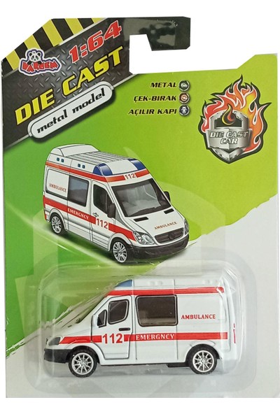 Hot Wheels 112 Ambulans Metal Kapıları Açılan Çek Bırak Araba Model Araçlar Serisi 1:64 Ölçek Hot Wheels 112 Ambulans Metal Kapıları Açılan Çek Bırak Araba Model Araçlar Serisi 1:64 Ölçek