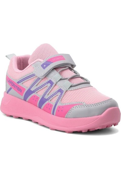 Lafonten Buz-Pembe Cırt Cırtlı Çocuk Spor Ayakkabı