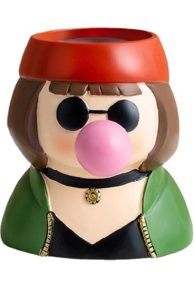 Dlloer Yaratıcı Karikatür Sevimli Masaüstü Süsleri Kalemlik ve Küllük (Yurt Dışından)