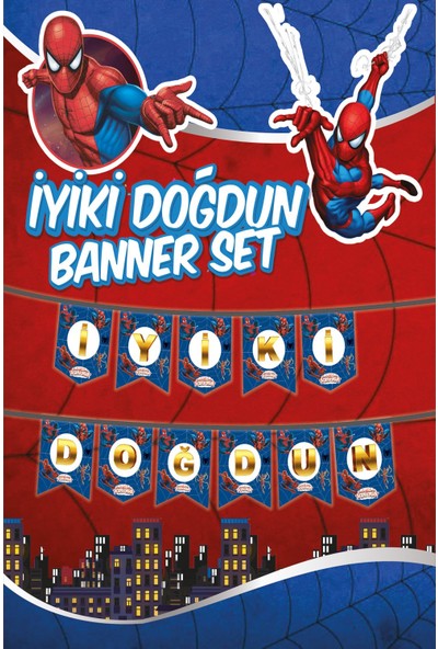 My Party Ready Spiderman Konsept Iyiki Doğdun Banner Yazı 2 m My Party Ready Spiderman Konsept Iyiki Doğdun Banner Yazı 2 m