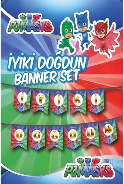 My Party Ready Pijamaskeliler Konsept Iyiki Doğdun Banner Yazı My Party Ready Pijamaskeliler Konsept Iyiki Doğdun Banner Yazı