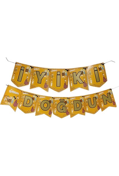 My Party Ready Taş Devri Konsept Iyiki Doğdun Banner Yazı My Party Ready Taş Devri Konsept Iyiki Doğdun Banner Yazı