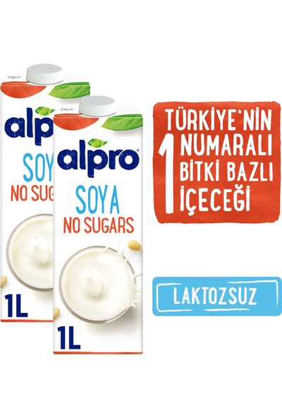 Alpro Şekersiz Soya Sütü 2x1L