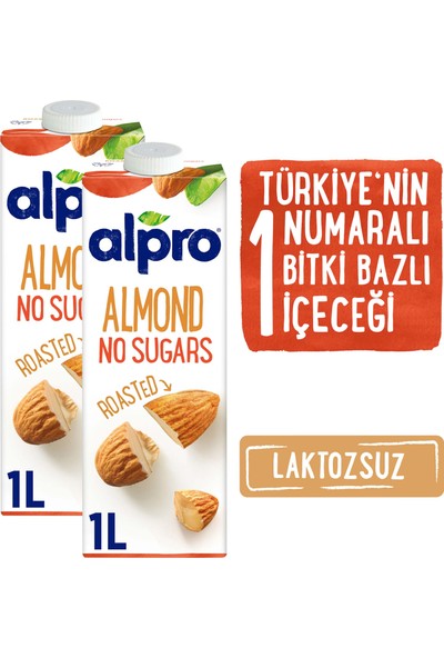Alpro Şekersiz Badem Sütü 2x1L