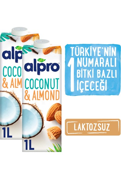 Alpro Hindistan Cevizli & Badem Sütü 2x1L