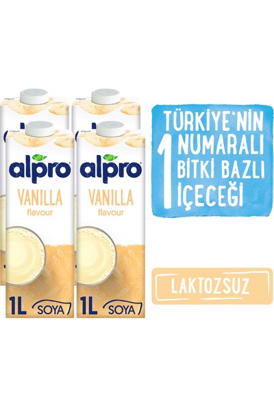 Alpro Vanilyalı Soya Sütü 4x1L