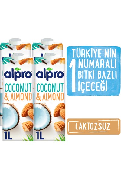 Alpro Hindistan Cevizli & Badem Sütü 4x1L