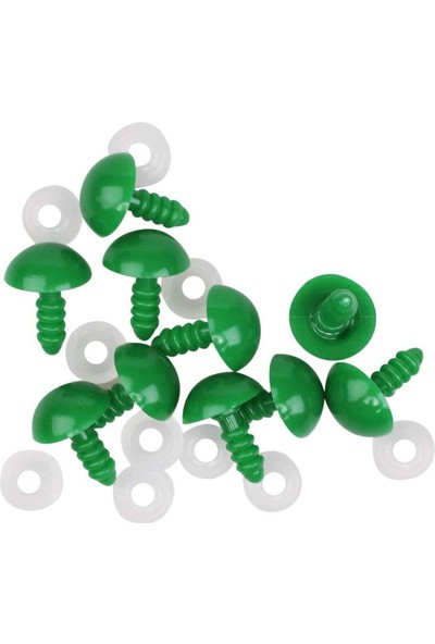 Amigurumi Vidalı Göz Yeşil 10 mm 5 Çift