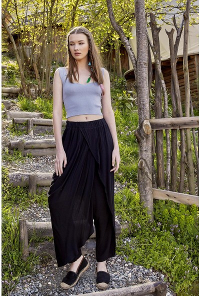 Los Banditos Kruvaze Ön Detay Beli Lastikli Salaş Pantolon