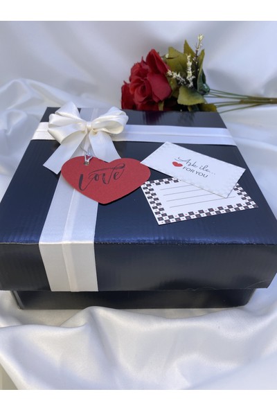 Blcavm Siyah Beyaz Boş Hediye Kutusu