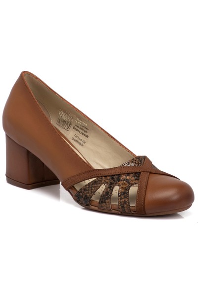 Tergan Taba Deri Kadın Ayakkabı 65424A29