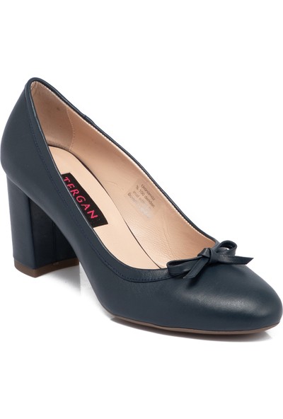 Tergan Lacivert Deri Kadın Ayakkabı 65555A31