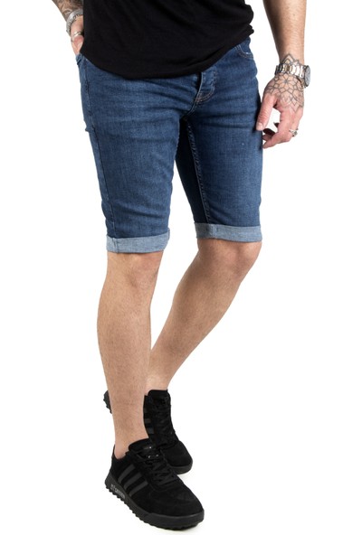 Deepsea Taşlamalı Likralı Dar Kesim Düğmeli Erkek Kot Kapri 2210305 Deepsea Taşlamalı Likralı Dar Kesim Düğmeli Erkek Kot Kapri 2210305