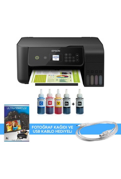 Epson Tanklı L3260 Photoink Mürekkepli Tanklı Yazıcı (1 Siyah Mürekkep ve Fotoğraf Kağıdı Hediyeli) Epson Tanklı L3260 Photoink Mürekkepli Tanklı Yazıcı (1 Siyah Mürekkep ve Fotoğraf Kağıdı Hediyeli)