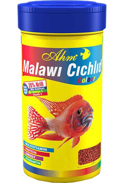 Ahm Malawi Cichlid Ciklet ve Süs Balığı Proteinli Yemi 100 ml / 50 gr Ahm Malawi Cichlid Ciklet ve Süs Balığı Proteinli Yemi 100 ml / 50 gr