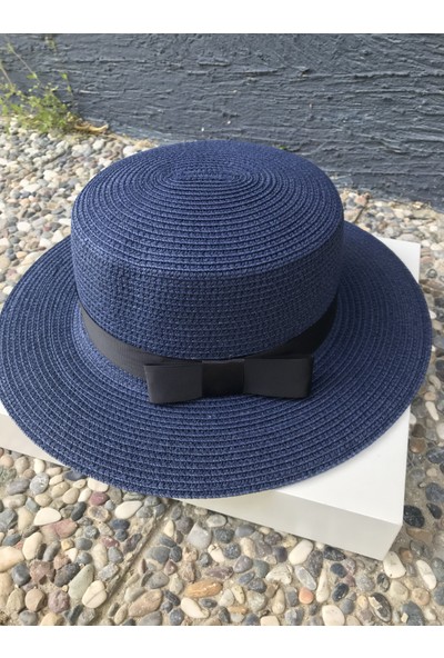 Whoknows Lacivert Hasır Şapka Kadın