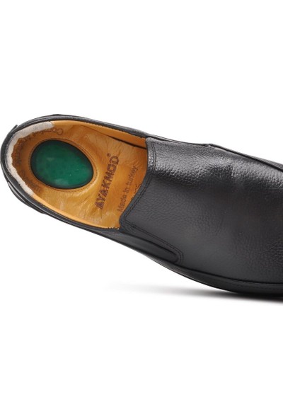 Siyah Erkek Hakiki Deri Günlük Comfort Ayakkabı