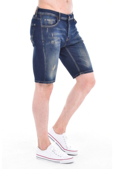 Cedy Denım Erkek Bursa Mavi Yıpratmalı Kot Şort Slim Fit Jean Şort C342 Cedy Denım Erkek Bursa Mavi Yıpratmalı Kot Şort Slim Fit Jean Şort C342