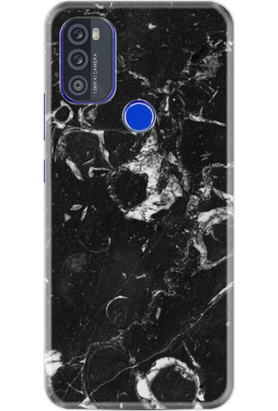 Kılıfland Reeder P13 Blue Max Pro 256GB Kılıf Desenli Silikon Güzel Kılıf Black Hole Marble 1387