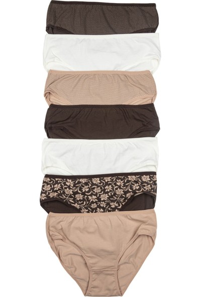 Nicoletta Mıxcolor Kadın Büyük Beden Külot 7 Li Paket Likralı Nicoletta Mıxcolor Kadın Büyük Beden Külot 7 Li Paket Likralı