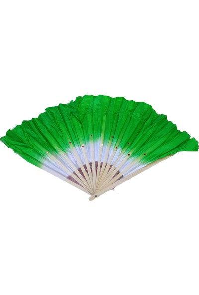 Kumaş Bambu Ahşap Yelpaze 45 cm Yeşil Kumaş Bambu Ahşap Yelpaze 45 cm Yeşil