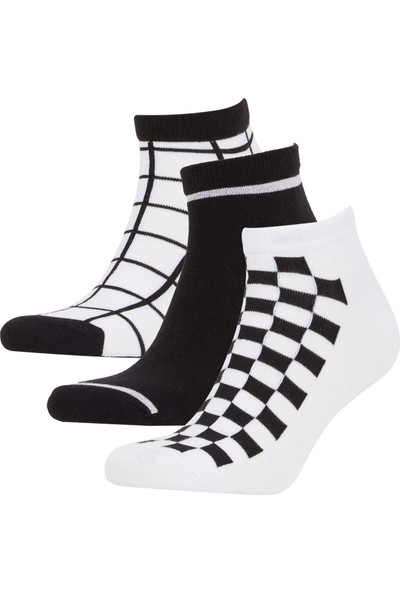DeFacto Erkek Pamuklu 3'lü Kısa Çorap W8203AZNS DeFacto Erkek Pamuklu 3'lü Kısa Çorap W8203AZNS