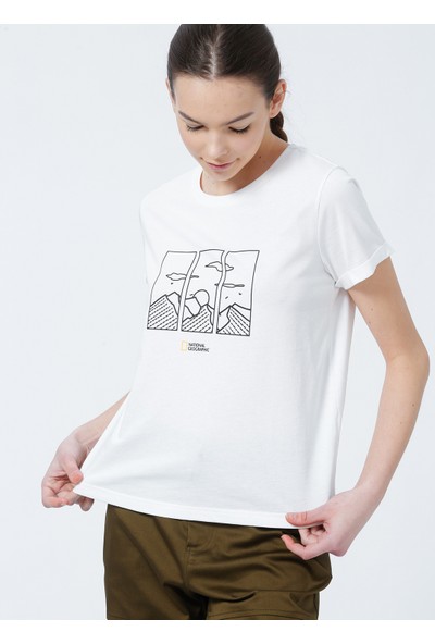 National Geographic T-Shirt, Xl, Beyaz