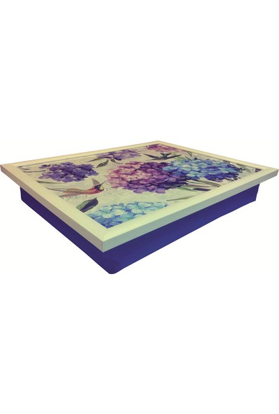 Çamlıca Ortanca Keyif Tepsisi 47 x 37 cm Mavi/beyaz Çamlıca Ortanca Keyif Tepsisi 47 x 37 cm Mavi/beyaz