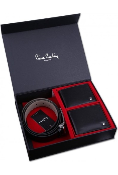 Pierre Cardin Kemer Cüzdan Kredi Kartlık Damat Set
